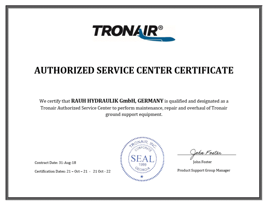 Tronair – RAUH-Hydraulik GmbH